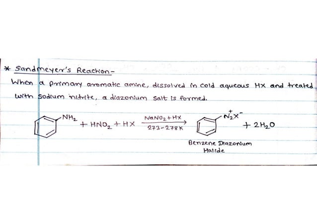 Sandmeyer's Reaction | PDF | Chemistry | Science
