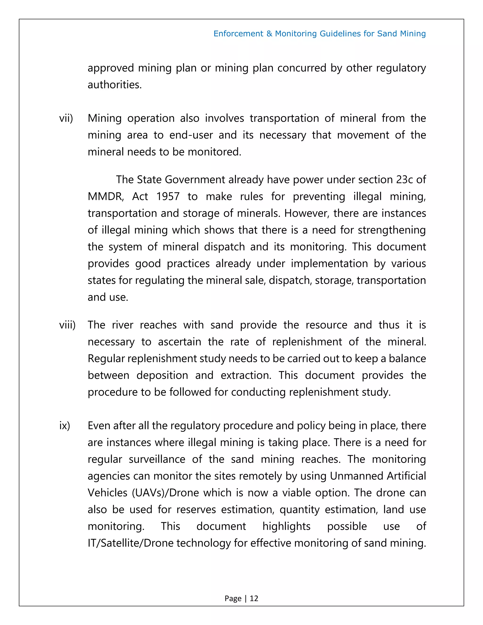 Sand mining management guidelines2020 | PDF