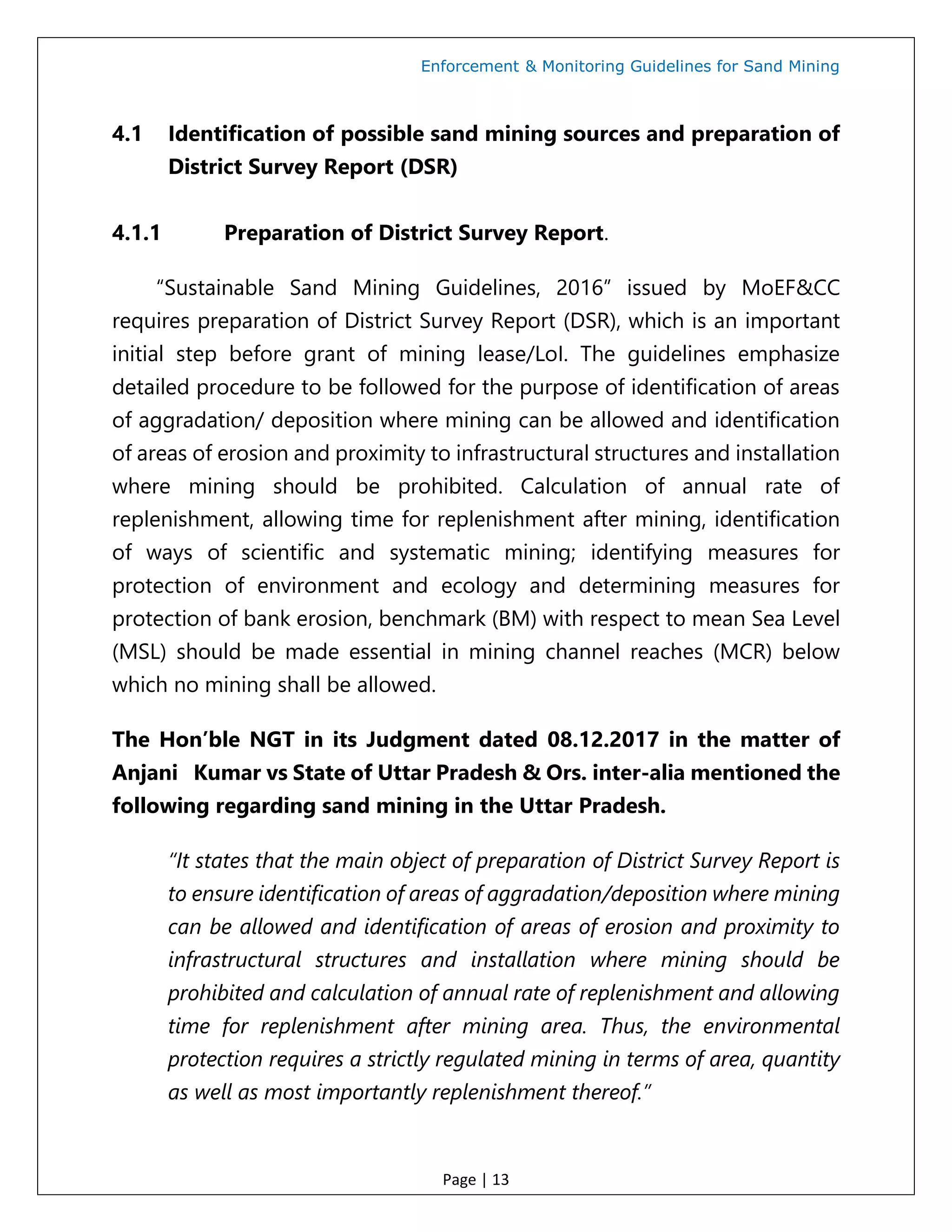 Sand mining management guidelines2020 | PDF