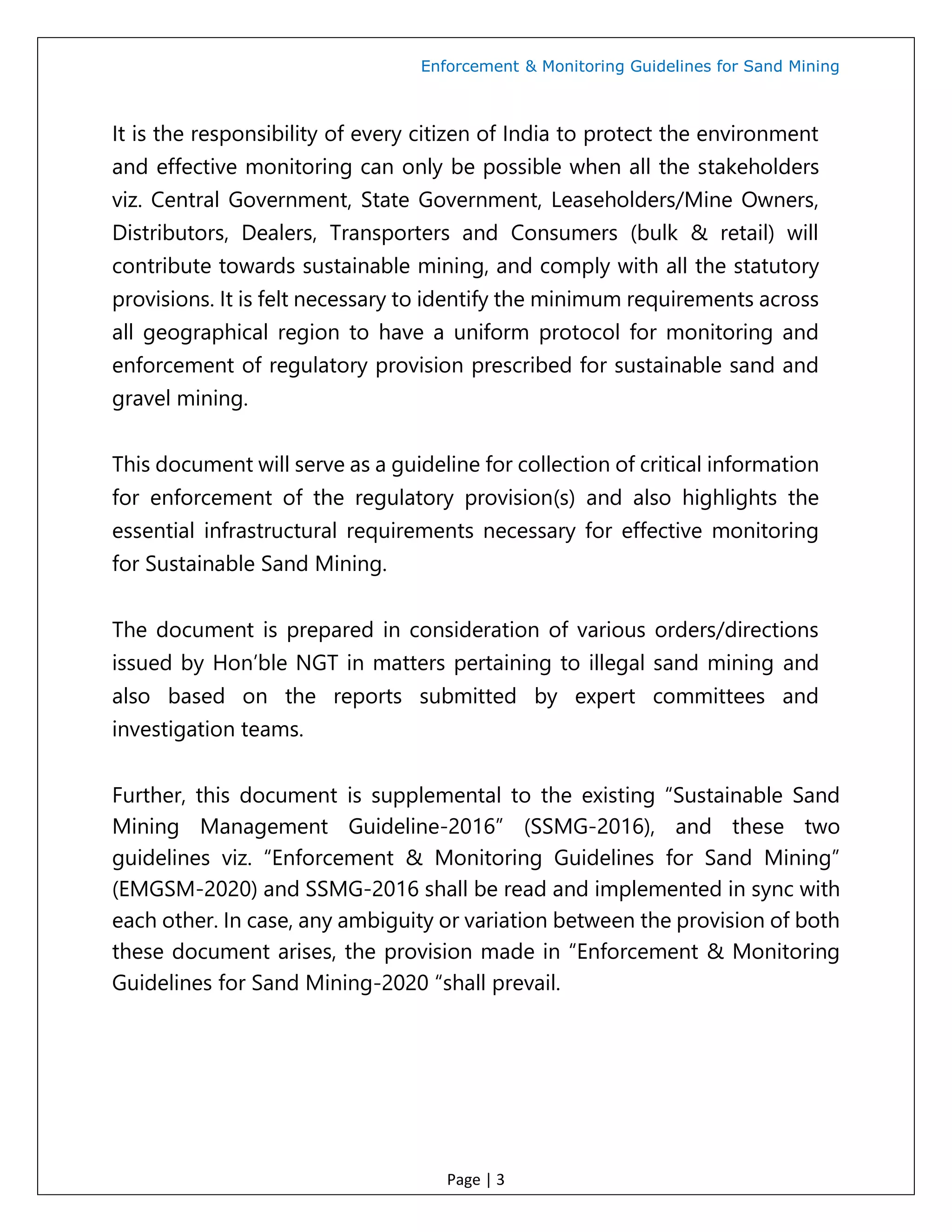 Sand mining management guidelines2020 | PDF
