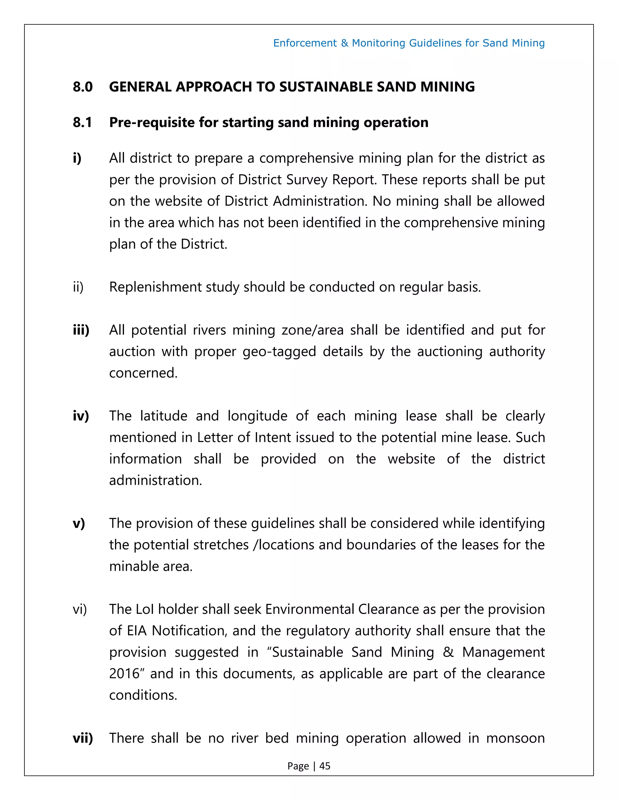 Sand mining management guidelines2020 | PDF