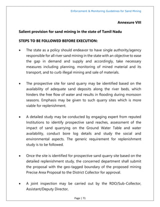 Sand mining management guidelines2020 | PDF