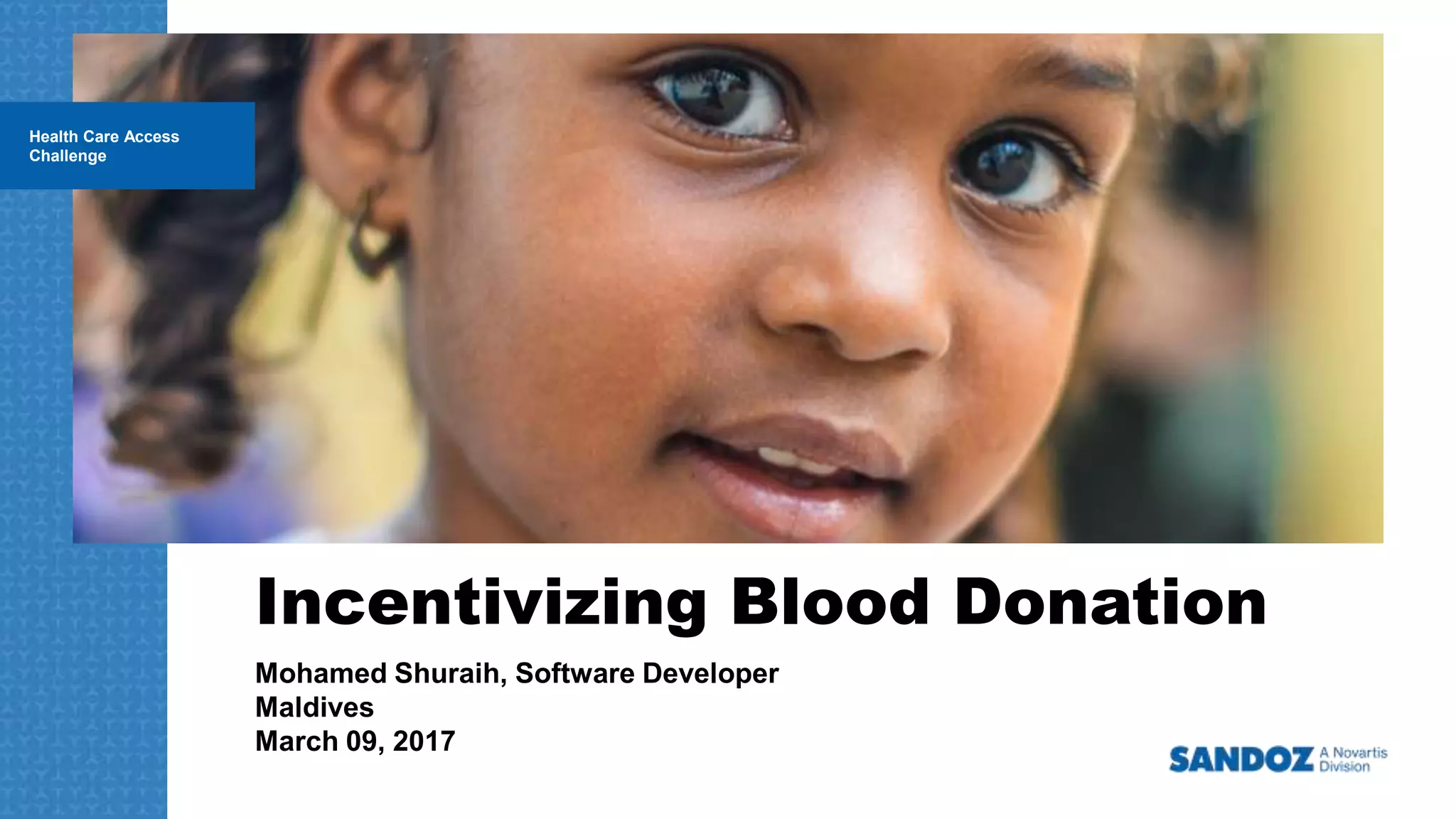 Sandoz HACk winner: Blood Drive | PPT | Free Download