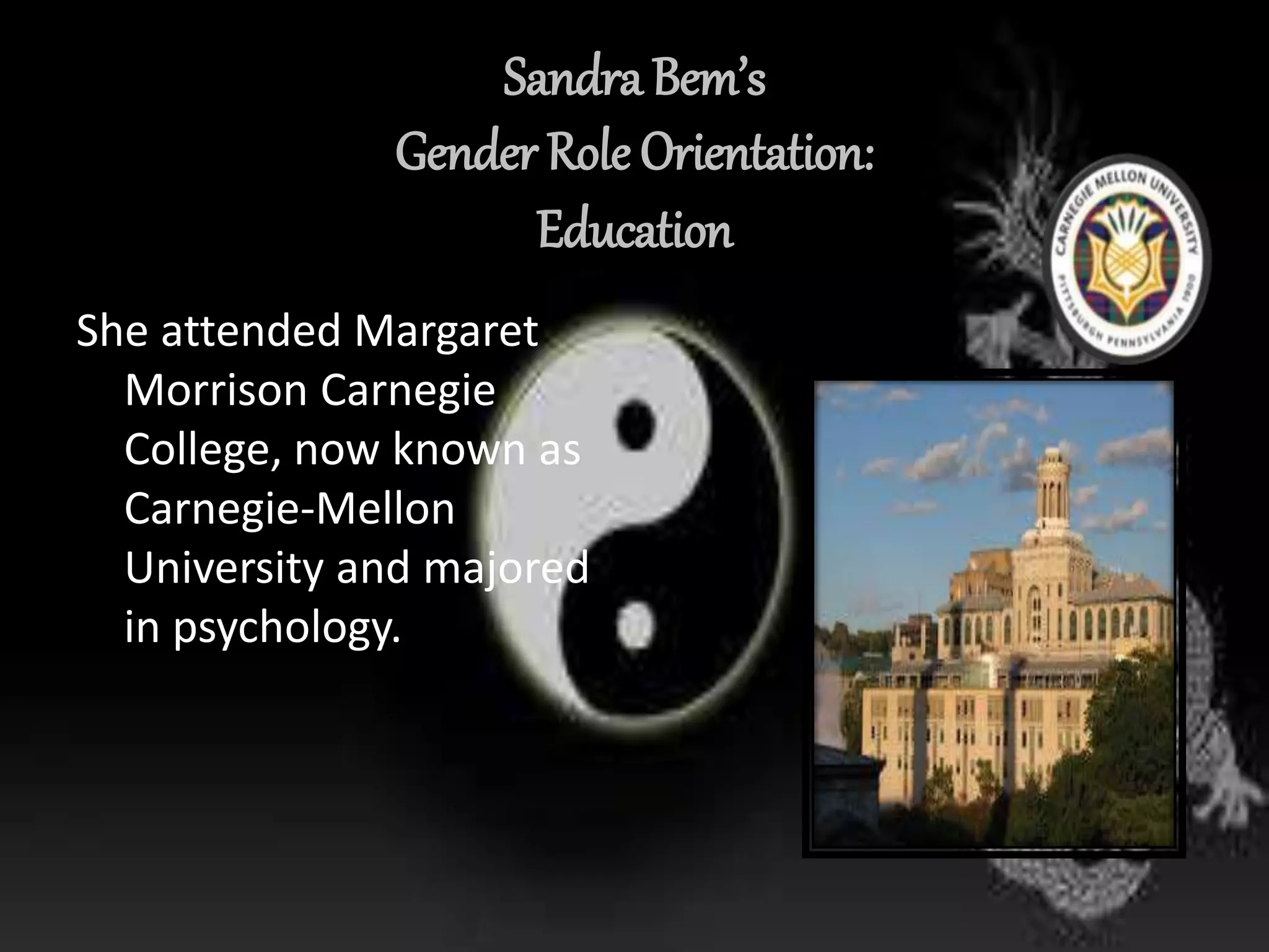 Sandra Bem's Gender Role Orientation | PPTX