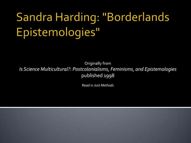 Sandra Harding Discussion Leading | PPT