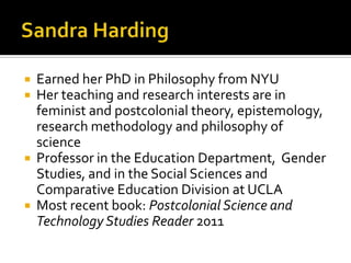 Sandra Harding Discussion Leading | PPT