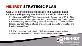 NB-IRDT and Government of New Brunswick Training Partnership