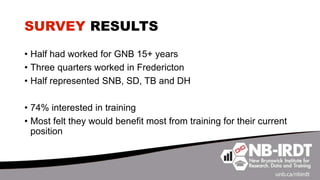 NB-IRDT and Government of New Brunswick Training Partnership