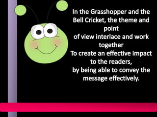 Sandra's presentation on the grasshopper & the bell cricket | PPTX