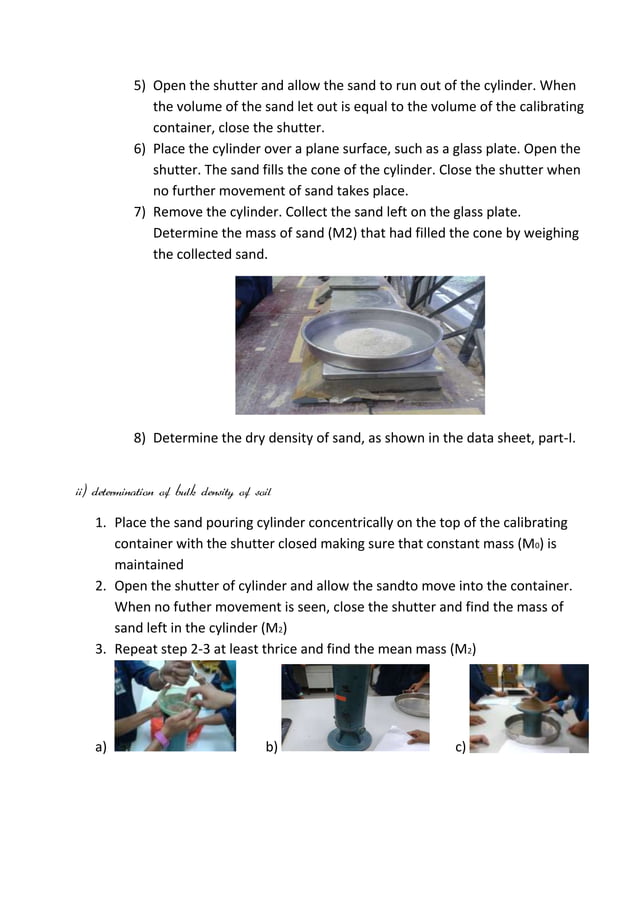 Sand replacement | DOCX | Standardized Testing | Educational Assessment