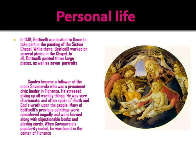 Sandro botticelli | PPTX