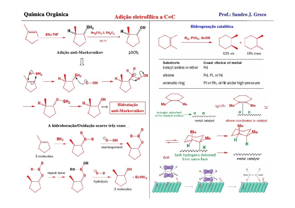 Mecanismo De Oxidacao De Hidroboracao Alceno