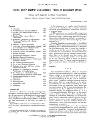 Sandrogreco Sigma And Pi Electron Delocalization Focus On Substituent ...