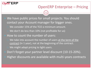 OpenERP - How to sell OpenERP | PPT