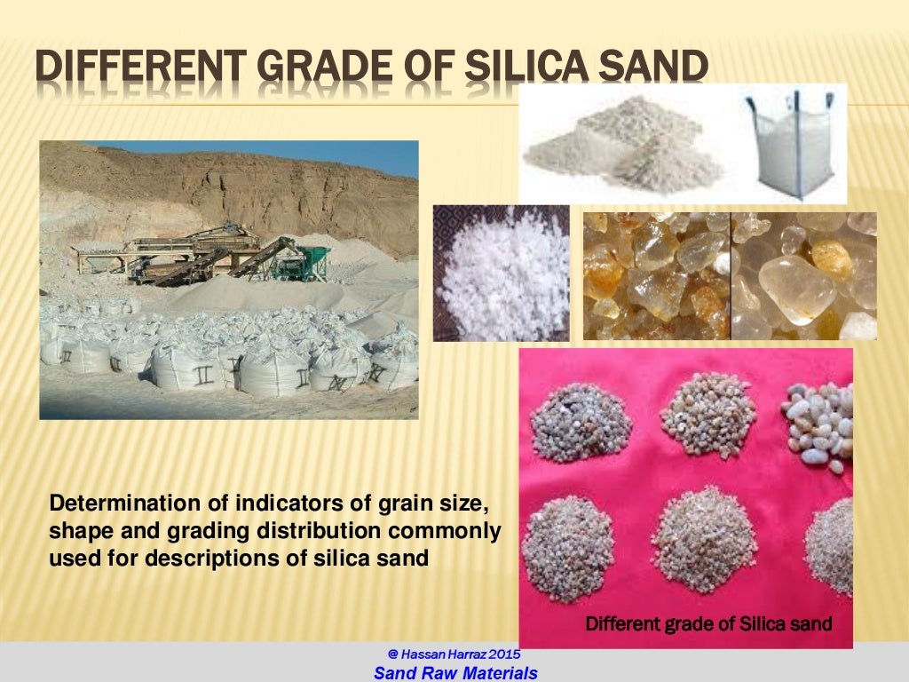 Sand raw materials