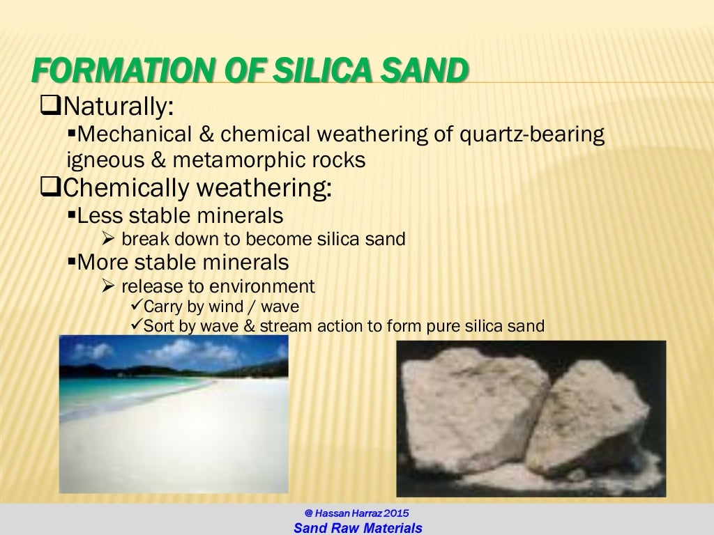 Sand raw materials