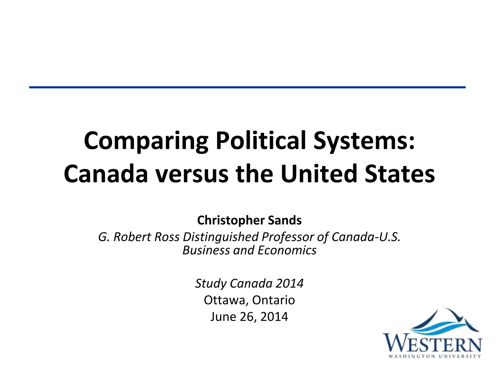 (2014) The Canadian Political System: A Comparative Perspective (2.03 ...