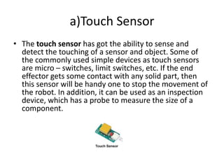 sensors in robotics | PPTX