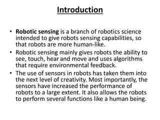 sensors in robotics | PPTX