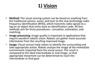sensors in robotics | PPTX
