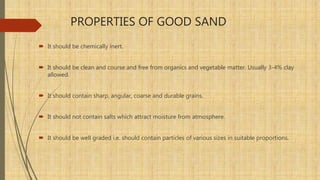 Sand as a building material | PPT