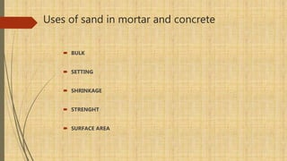 Sand as a building material | PPT