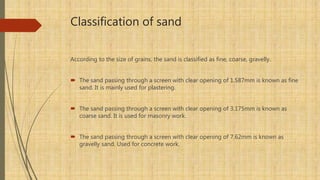 Sand as a building material | PPT