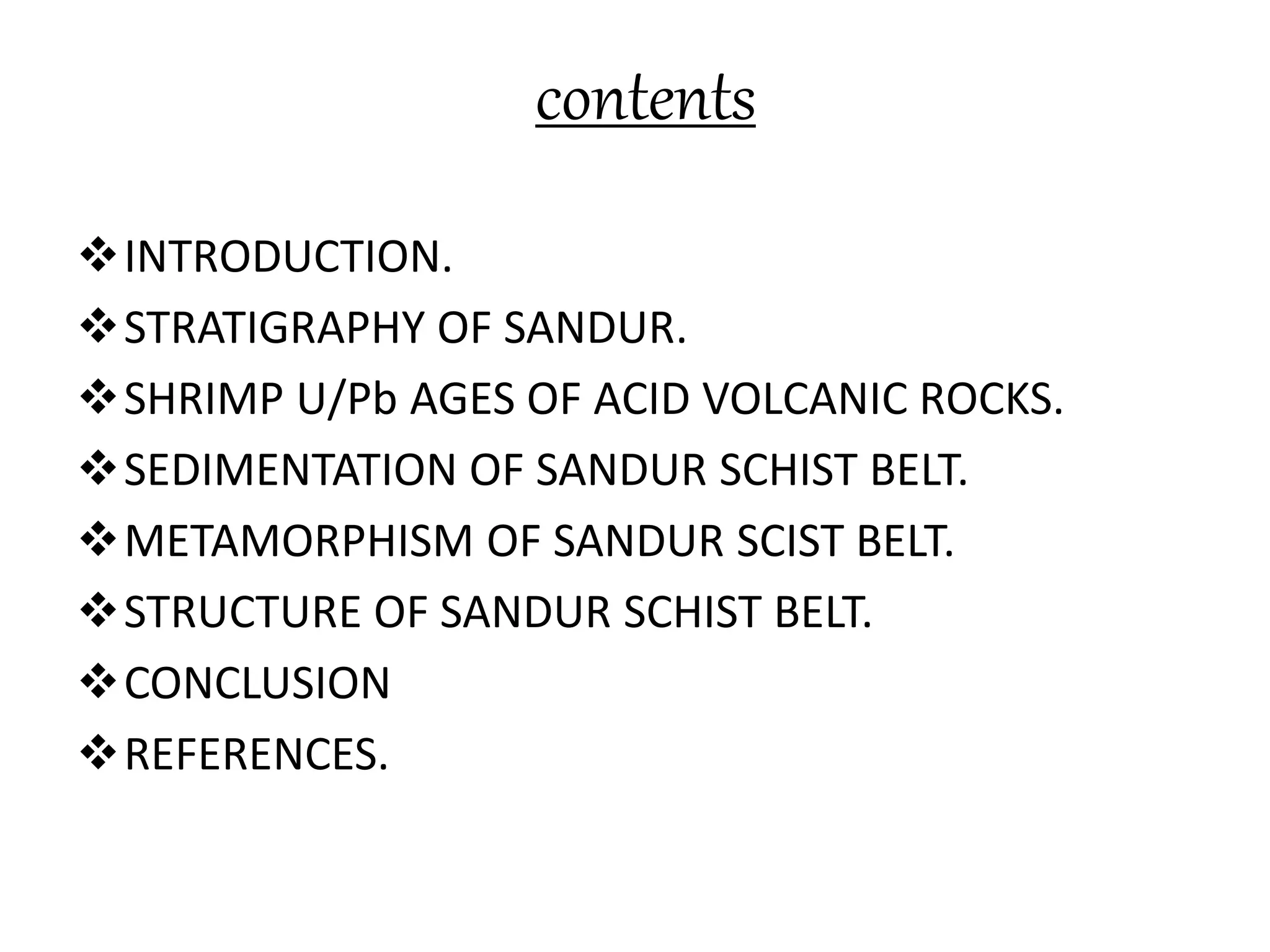 Sandur schist belt | PPTX
