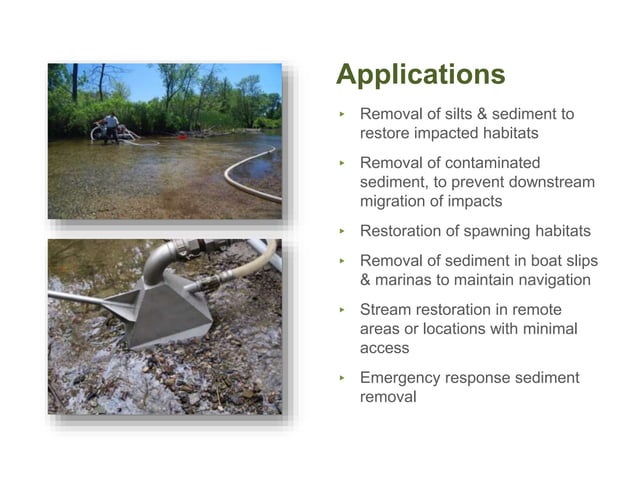 Sand Wand Sediment Removal System for In-stream Restoration | PPT