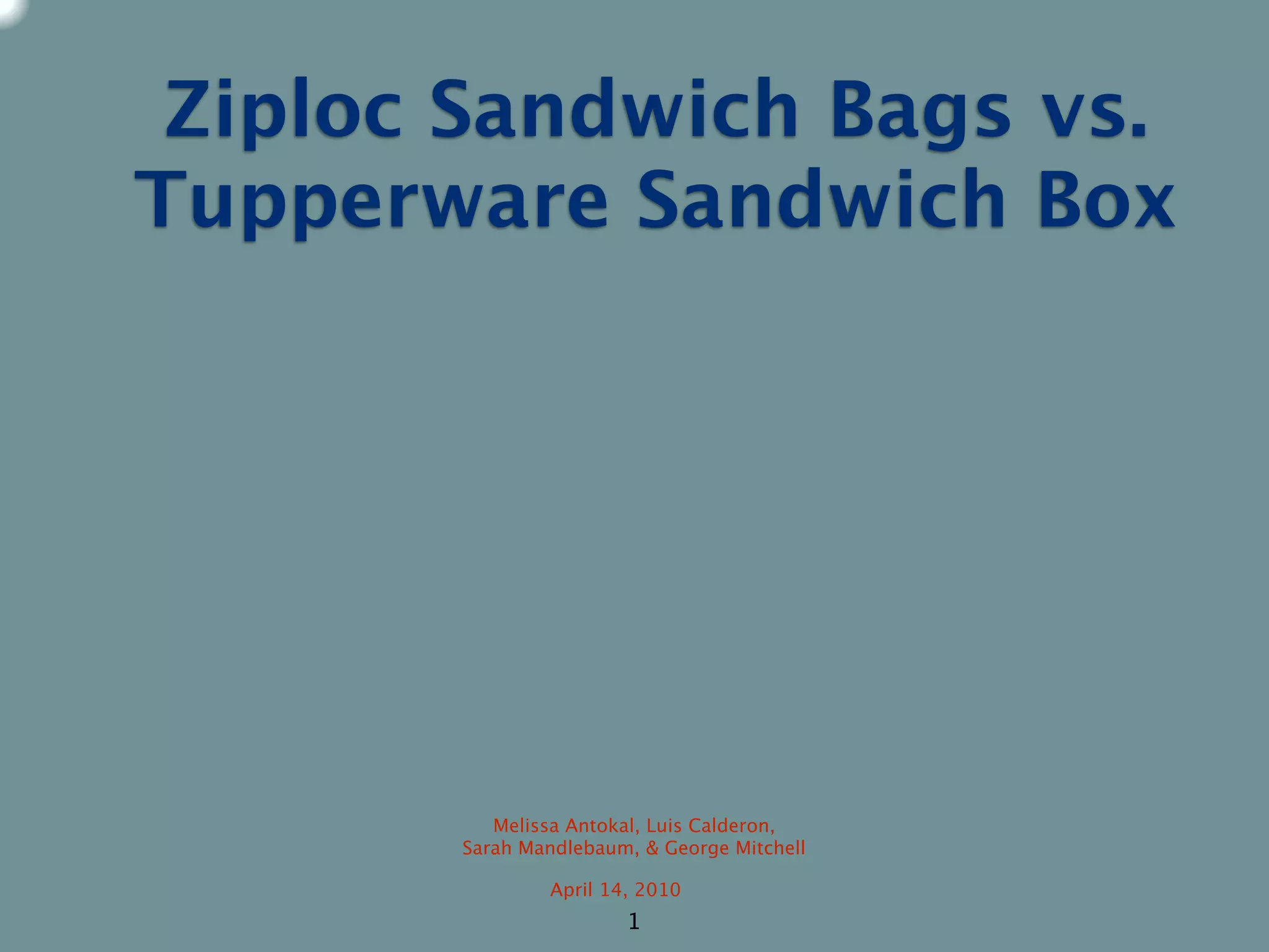 Ziploc Sandwich Bags vs Tupperware Sandwich Box | KEY | Home Appliances ...