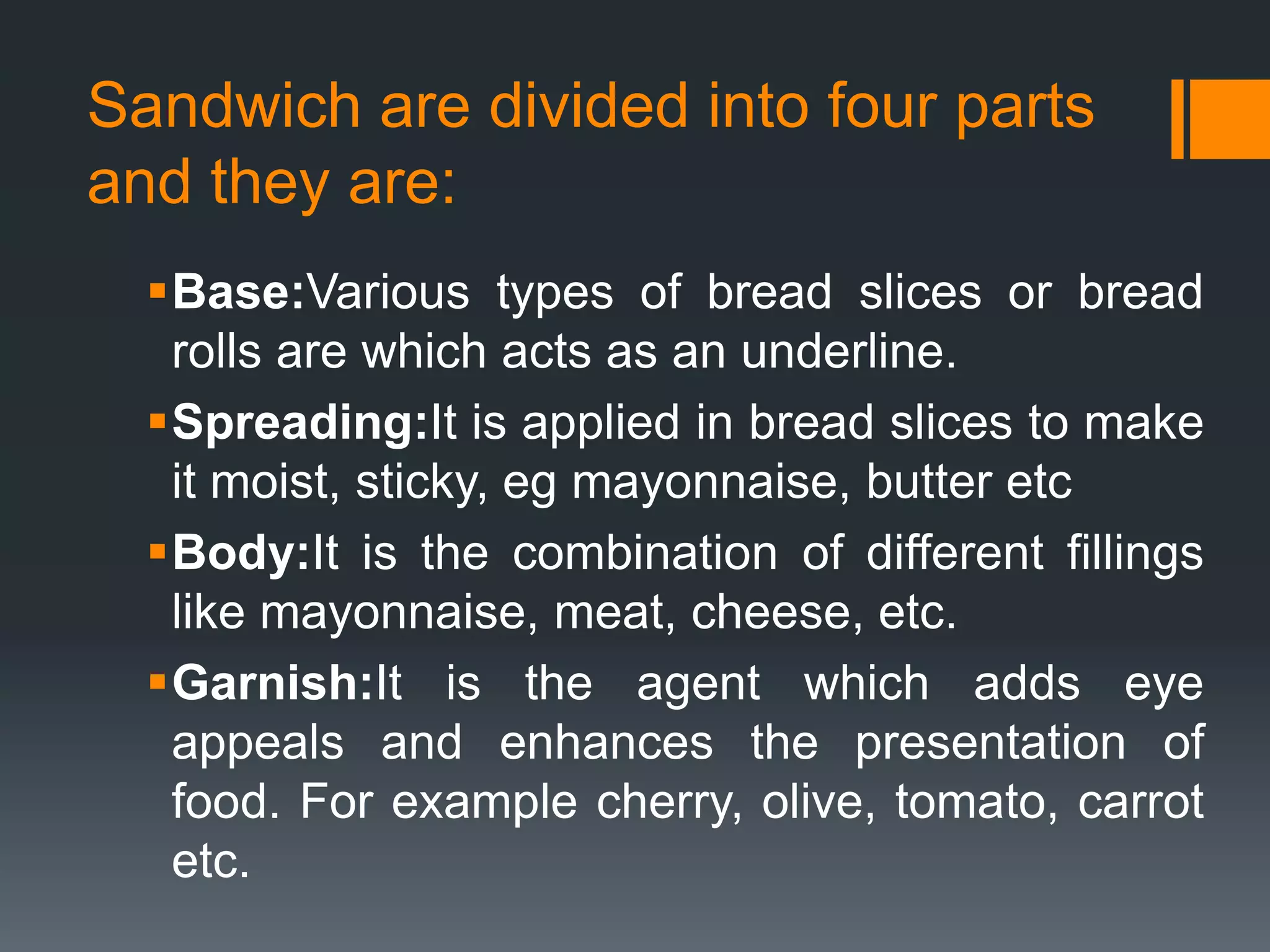 Sandwich and its types | PPTX