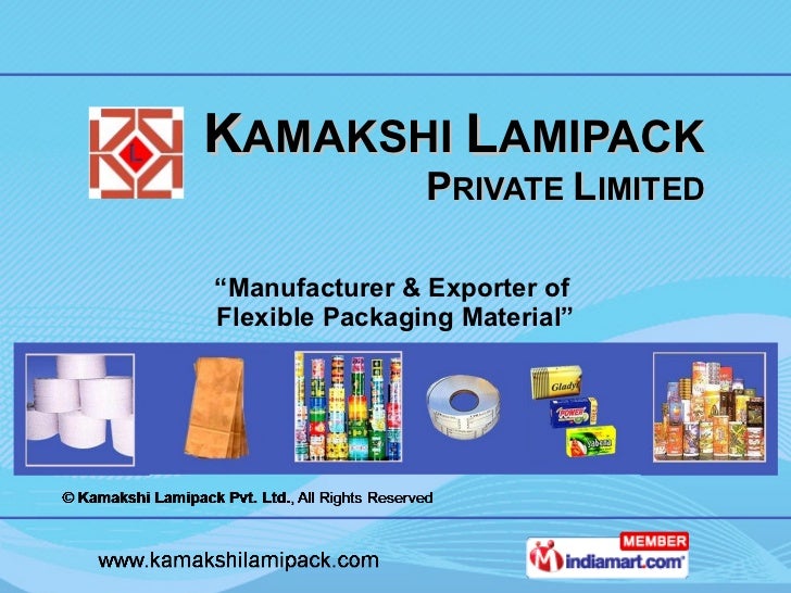 Sandwiched Packaging Material by Kamakshi Lamipack Pvt. Ltd. Chennai