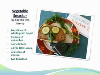 The Healthy Sandwich Project | PPTX | Healthy Cooking and Eating | Food ...