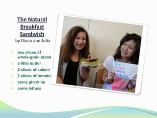 The Healthy Sandwich Project | PPTX | Healthy Cooking and Eating | Food ...