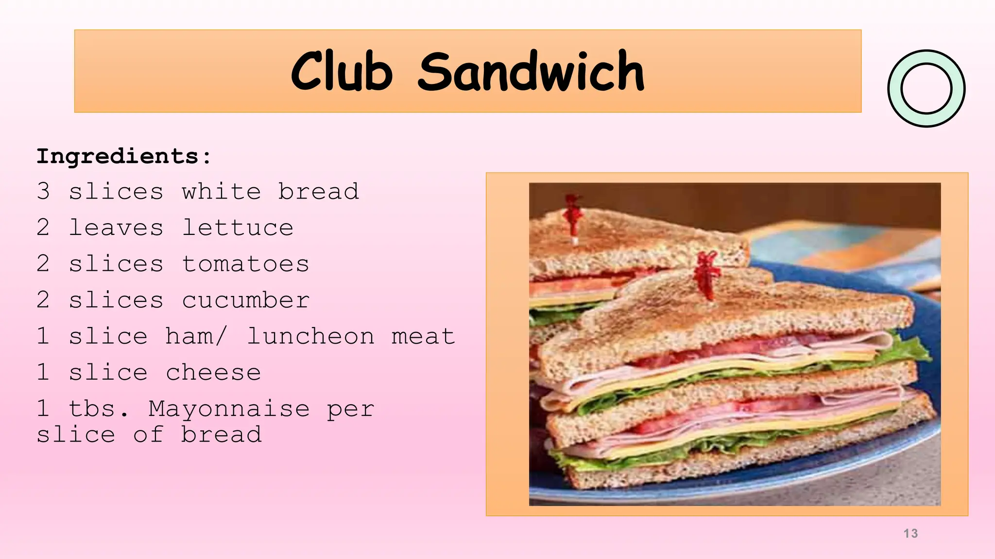 PREPARE SANDWICH FOR PRESENTATION AND PLATING | PPTX