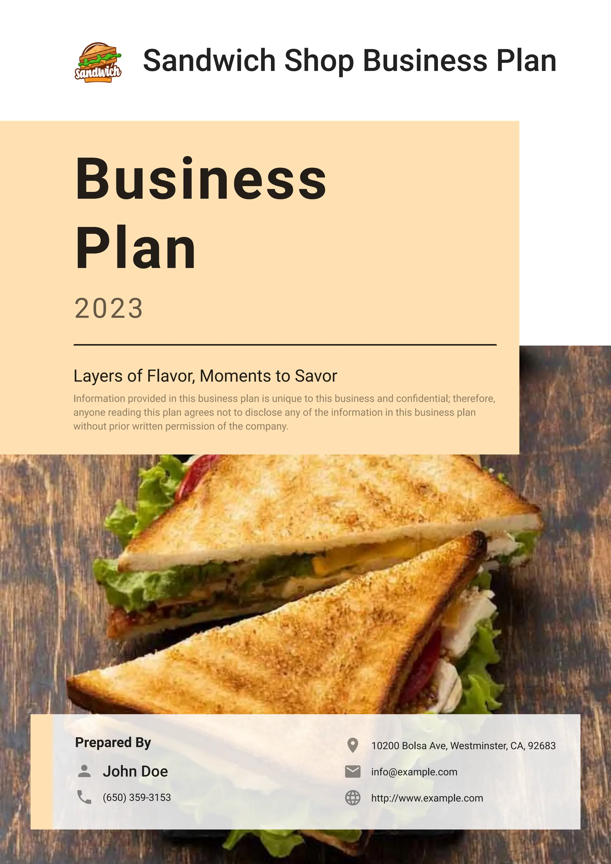 sandwich shop business plan examples.pdf