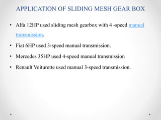 SELECTION OF GEAR BOX FOR VARIOUS MECHANICAL SYSTEM | PPTX