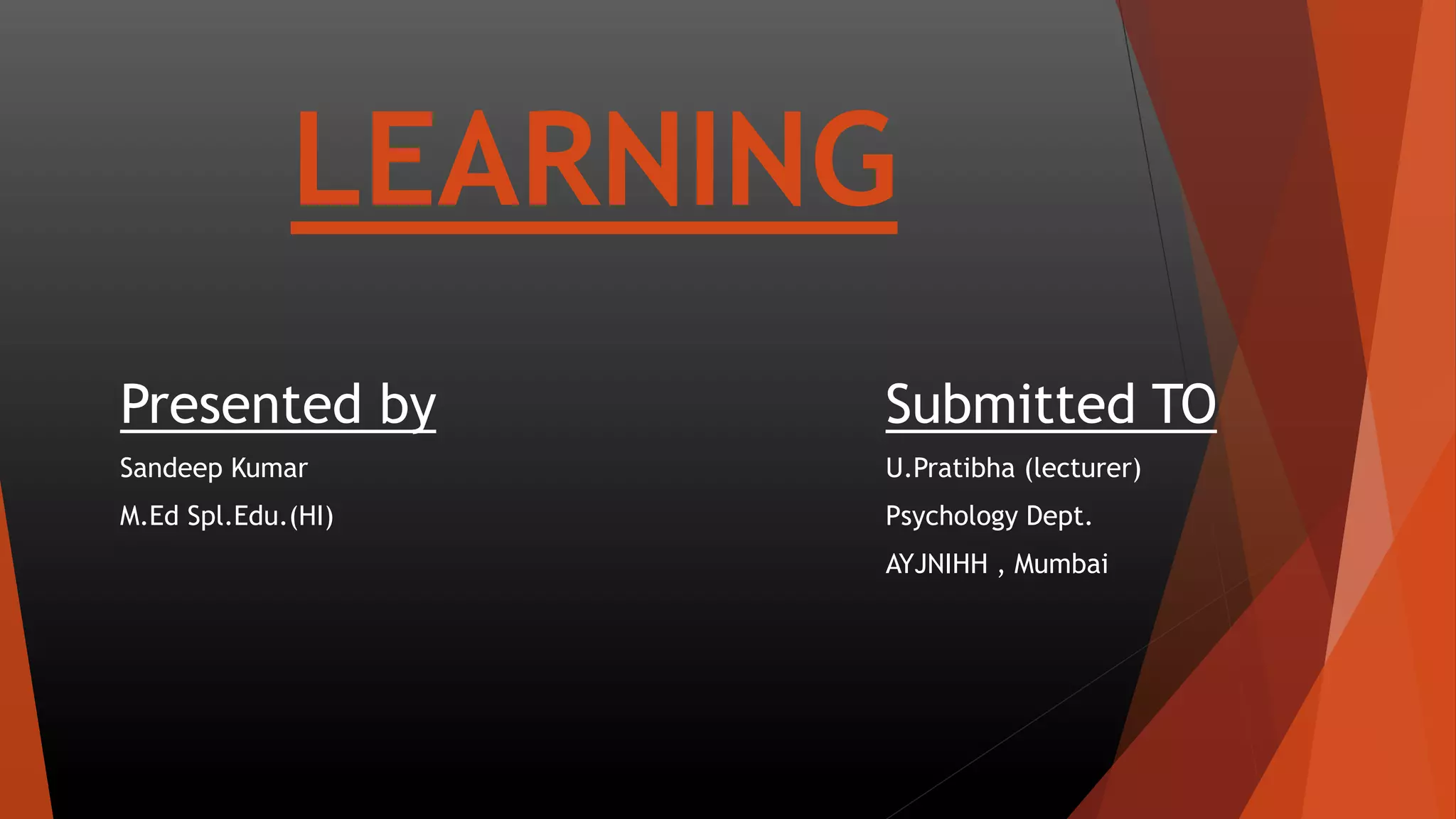 Learning ppt | PPTX