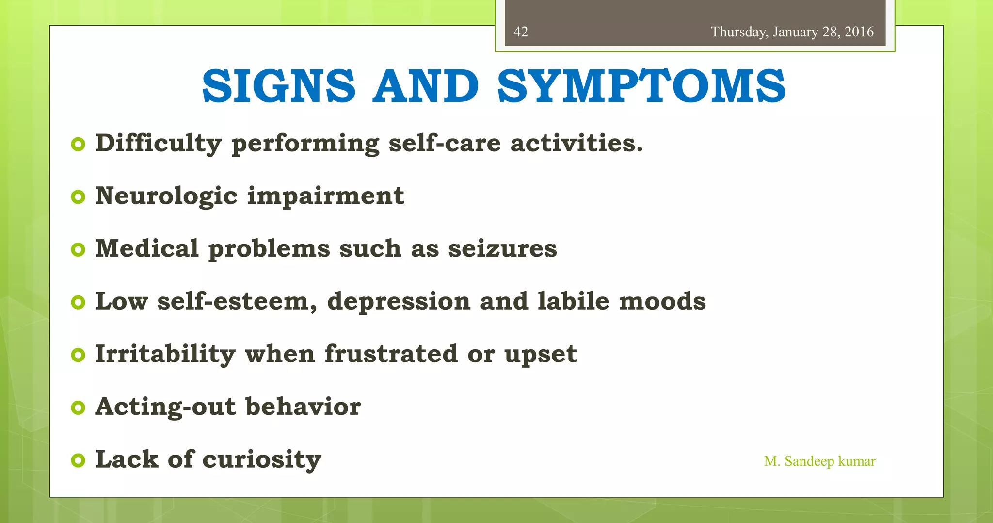 PPT ON MENTALLY CHALLENGED CHILDREN OR MENTAL RETARDATION IN CHILDREN | PPT