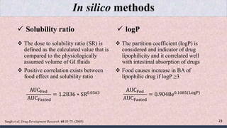 current methods for prediction of food effect | PPTX