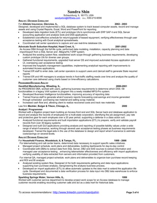 Sandy Shin SQL-CV | DOC | Databases | Computer Software and Applications