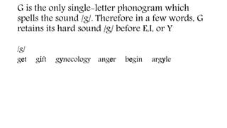 Sane english letter g | PPTX