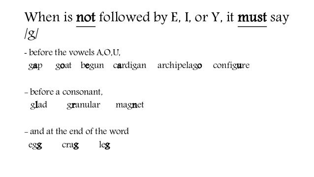 Sane english letter g