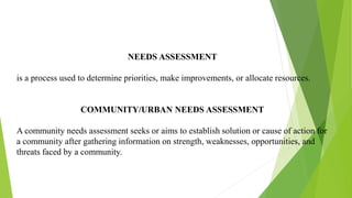 Urban Needs Assessment of San fernando city | PPTX