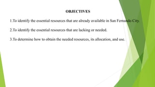 Urban Needs Assessment of San fernando city | PPTX