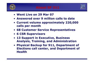 311 - more than a call center | PPT