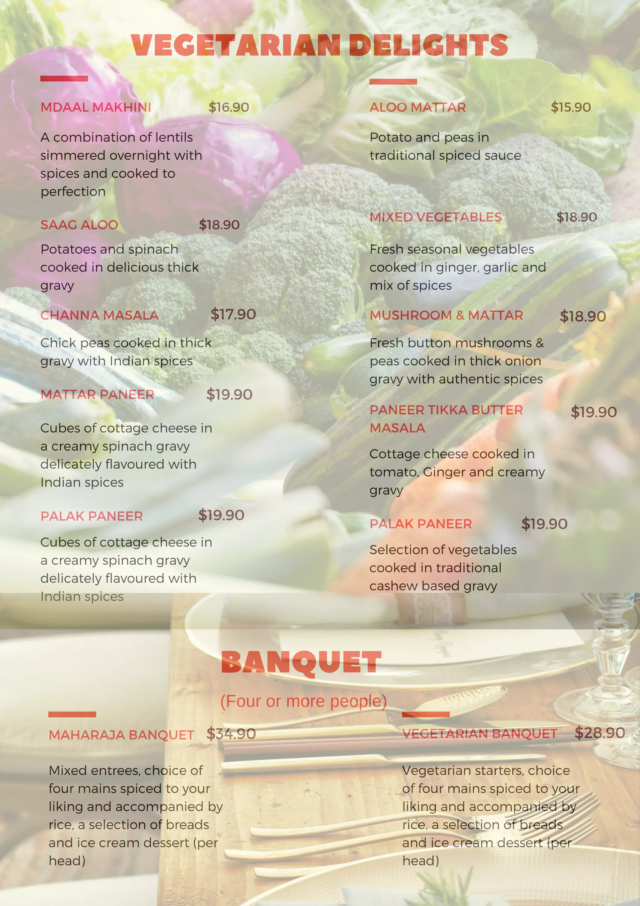 Sangam indian cuisine Menu | PDF