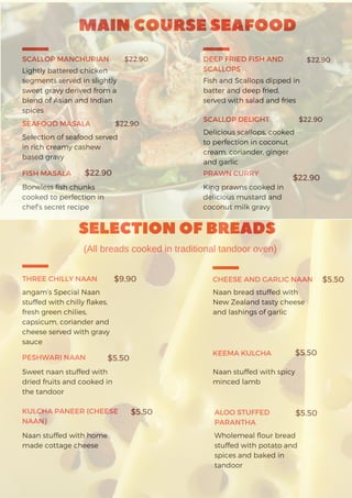 Sangam indian cuisine Menu | PDF