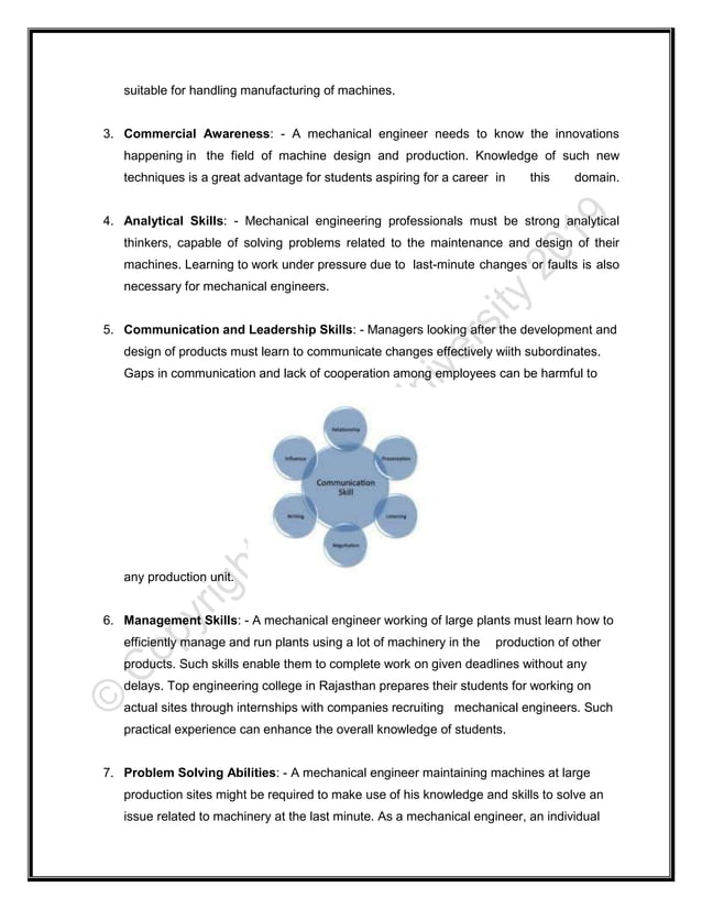 7 Skills Mechanical Engineering Students Must Have | PDF