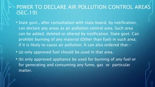 Prevention and control of Air pollution Act, 1981pptx | PPTX